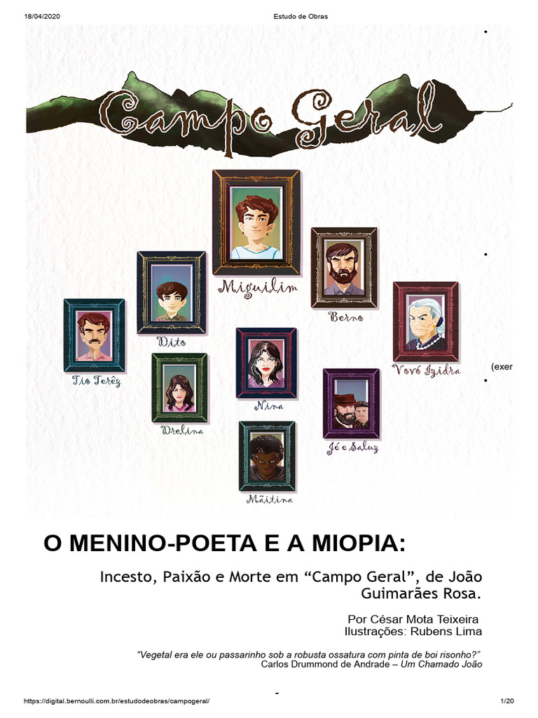 Campo Geral - João Guimarães Rosa | PDF | Amor | Cães