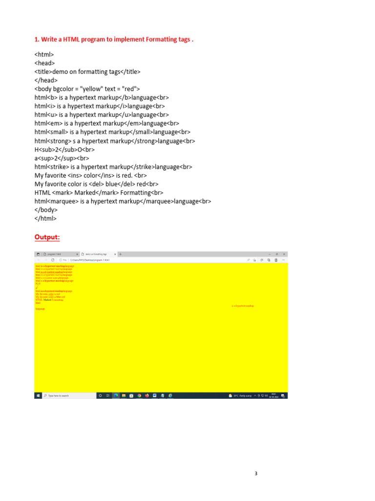 Web Technologies Practical | PDF | Html | Dynamic Html