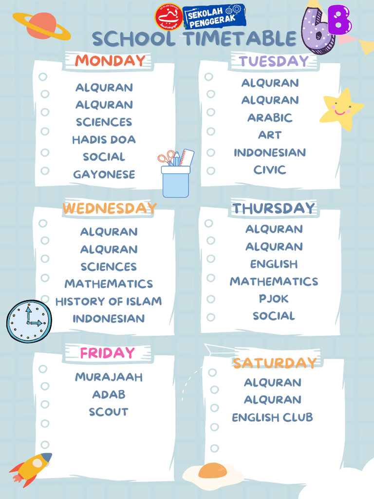 Jadwal 6B | PDF