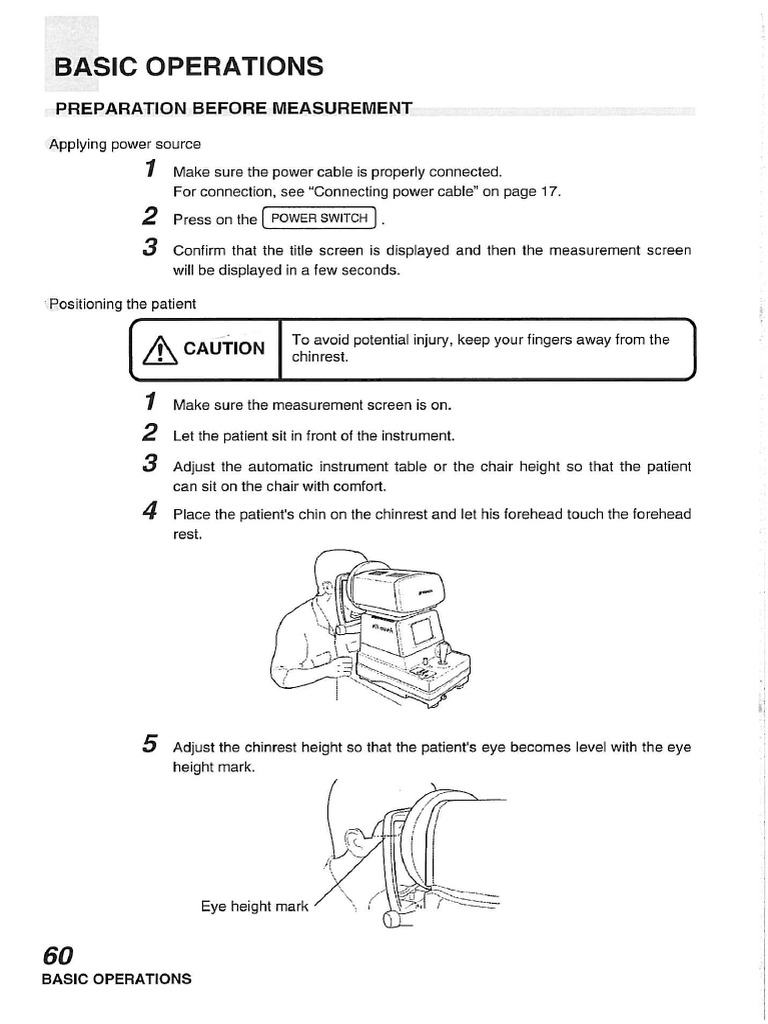 Topcon KR 8000PA AutoRefractor InstructionManual (61 91) | PDF