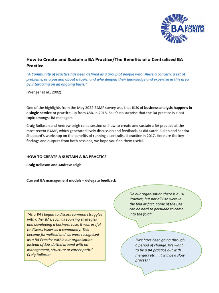 Ba-Community of Practice Session Write Up | PDF | Employee Retention ...