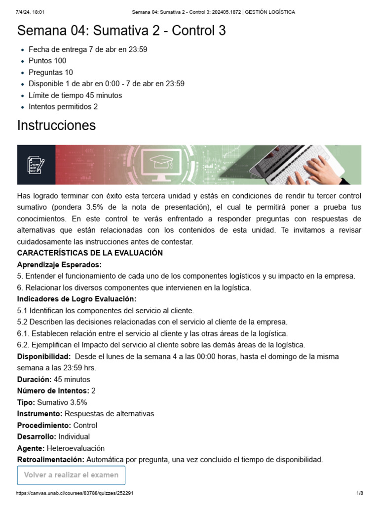 Semana 04 - Sumativa 2 - Control 3 - 202405.1872 - GESTIÓN LOGÍSTICA | PDF | Logística ...
