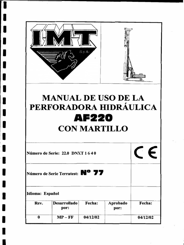 Manual de Instrucciones y Ficha Técnica IMT AF 220 Nº77 | PDF | Tecnología