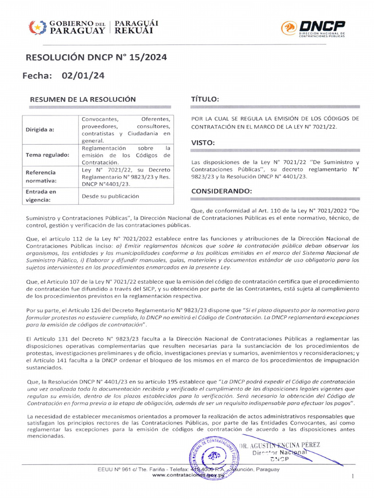 res_DNCP_15_24 | PDF | Derecho contractual | Ley común