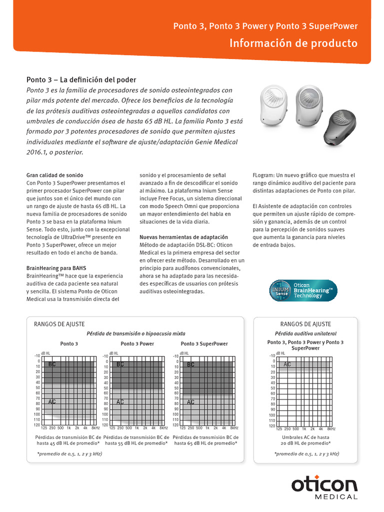 Ponto 3 Product Information - Spanish - m52689 | PDF | Sonido | Decibel