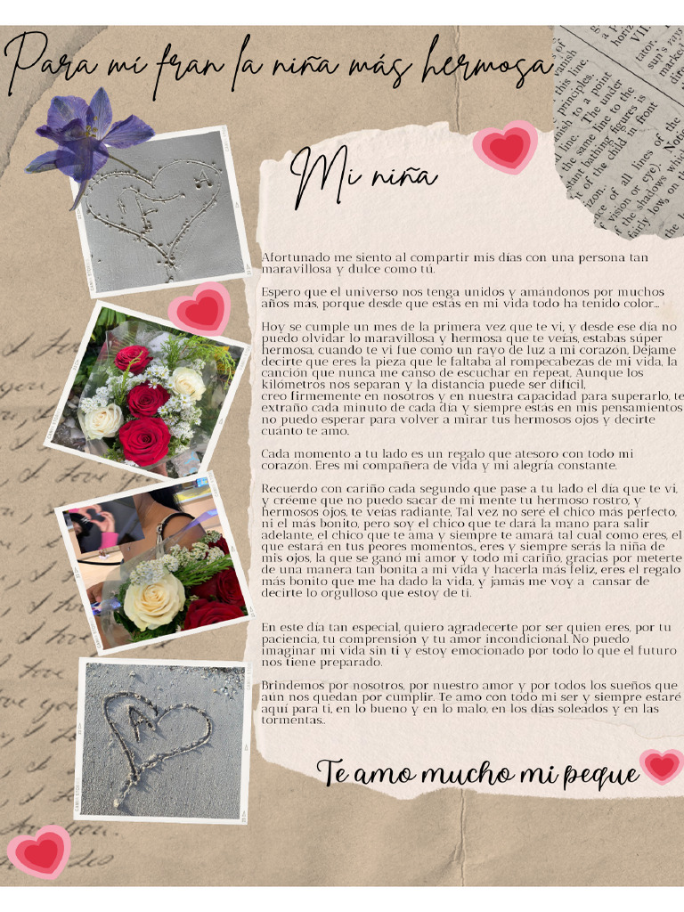 Un Día Como Hoy Te VI Por Primera Vez, Te Amo Mi Niña ? | PDF Un Día Como Hoy Te VI Por Primera Vez, Te Amo Mi Niña ? | PDF