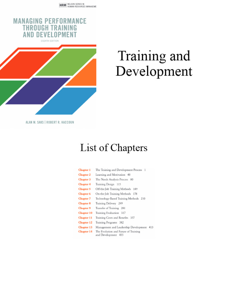Chapter-1 - Training and Development | PDF | Employment | Goal