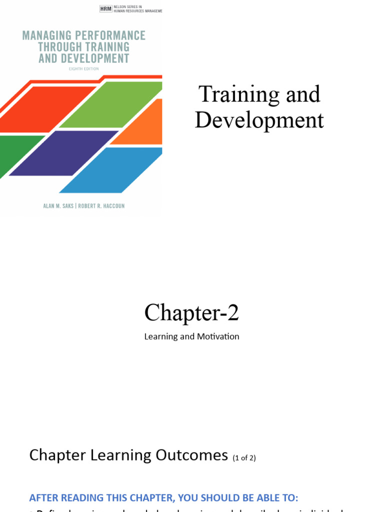Chapter-2_Training and Development_ | PDF | Learning Styles | Goal