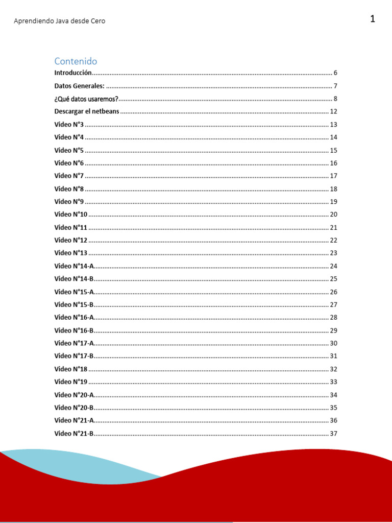 Manual Pdf Java Lenguaje De Programación Objeto Informática 