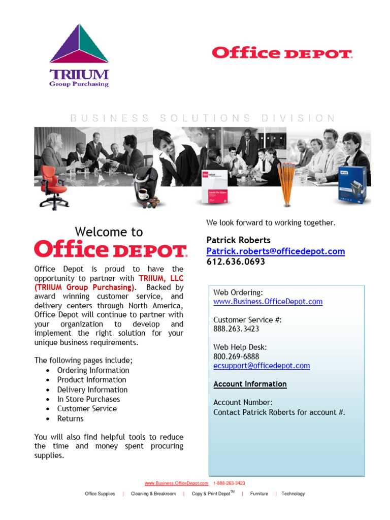 Office Depot Welcome Guide | PDF | World Wide Web | Internet & Web