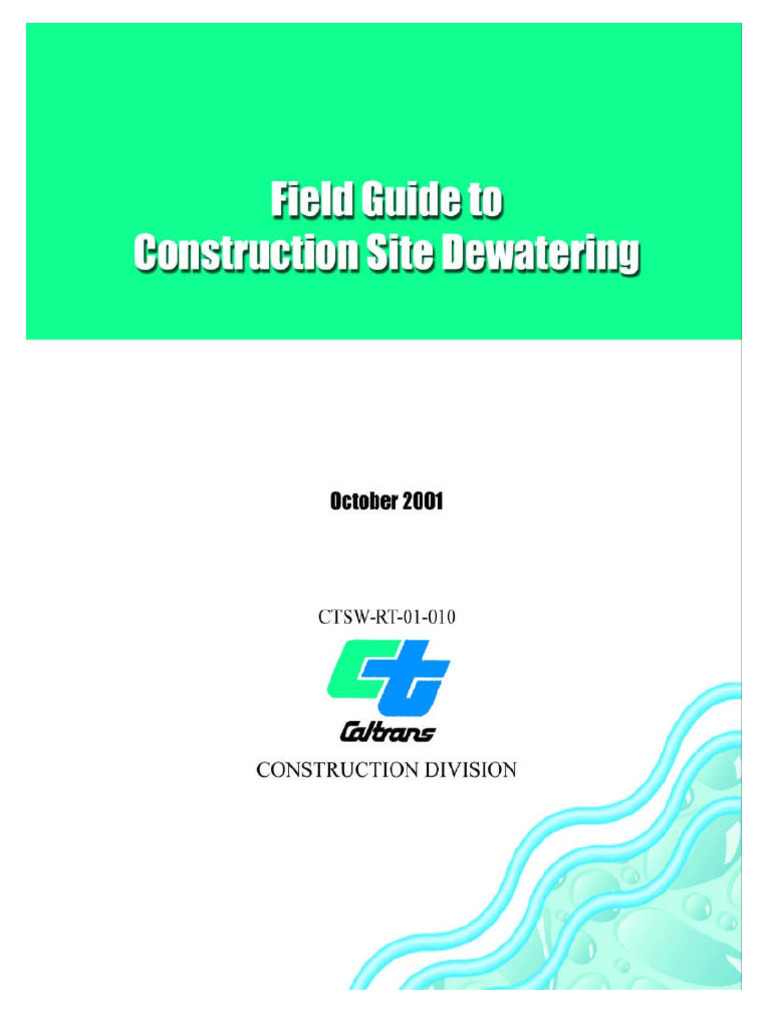 Dewatering Guide | PDF | Clean Water Act | Water Pollution