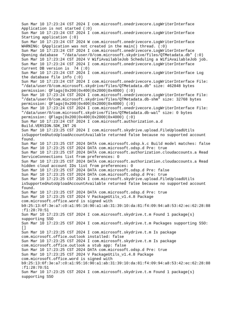 OneDrive Application Log Analysis | PDF | Databases | Information ...