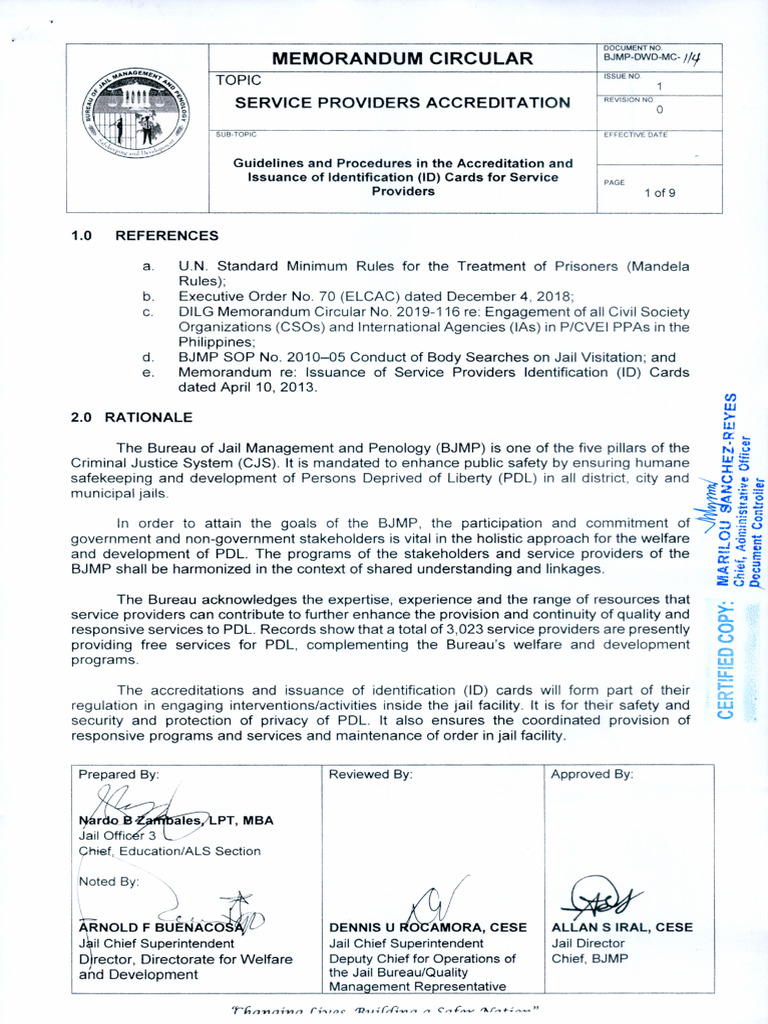 BJMP-Memorandum-Circular-No-114 | PDF