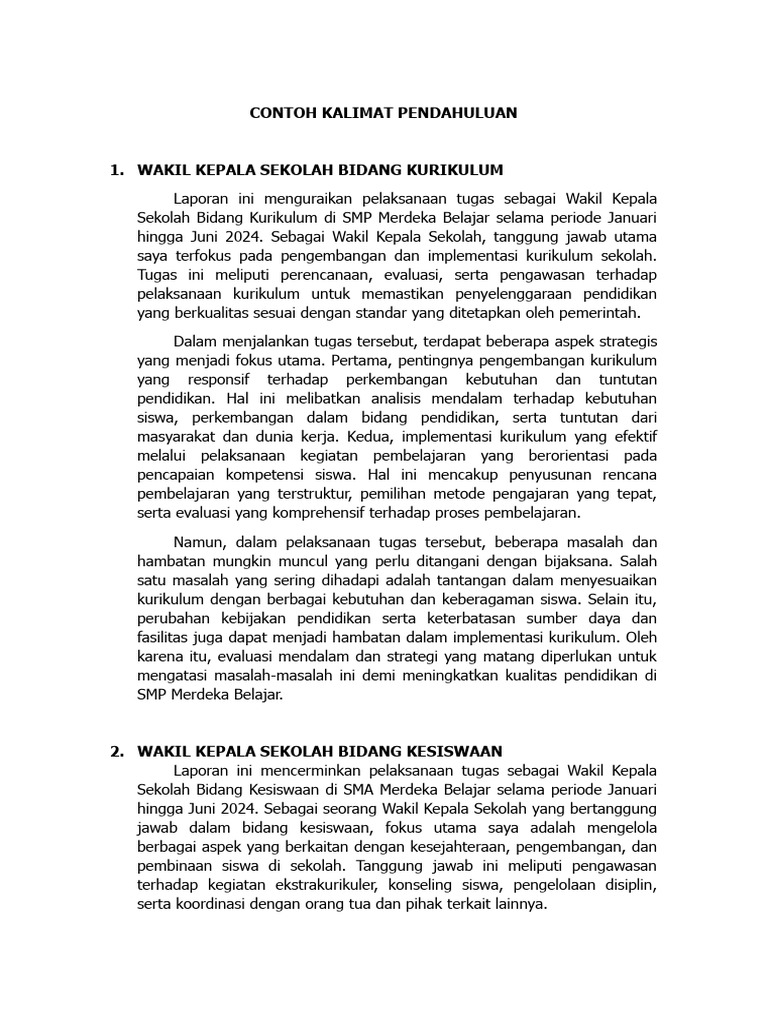 Contoh Pendahuluan | PDF