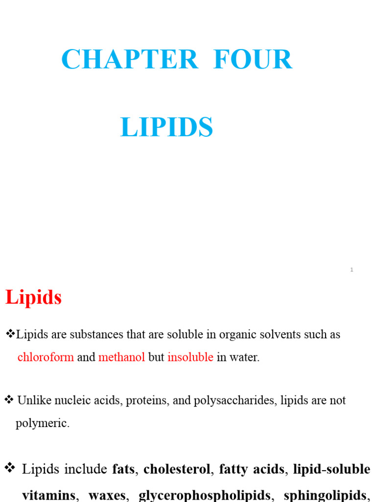 CH-6 Lipid | PDF | Lipid | Fatty Acid
