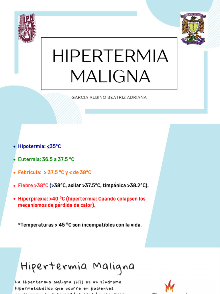Hipertermia Maligna | PDF | Especialidades Medicas | Medicina CLINICA