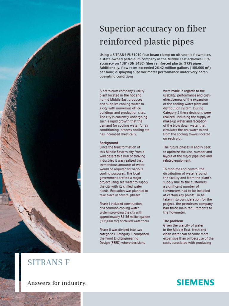 Case Study FRP Pipe Measurement en | PDF | Flow Measurement | Pipe ...