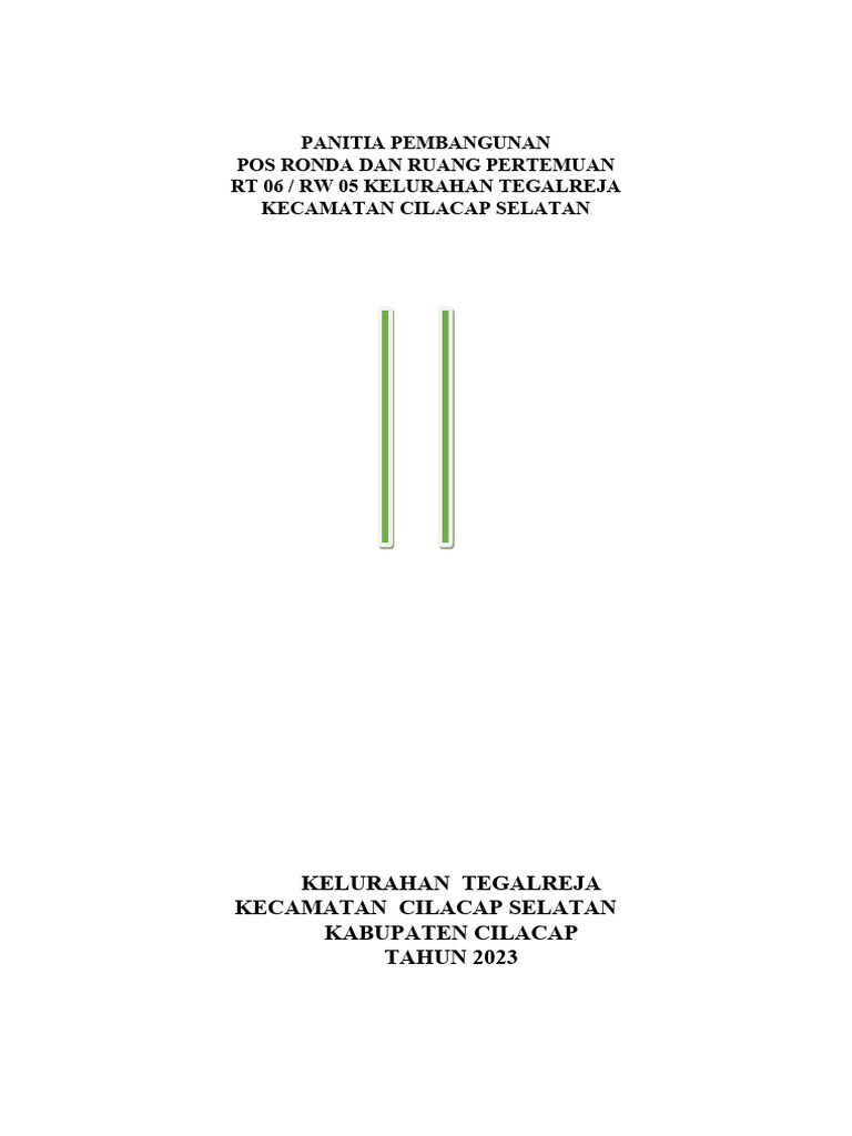 Permohonan Dana Renovasi Pos Ronda | PDF