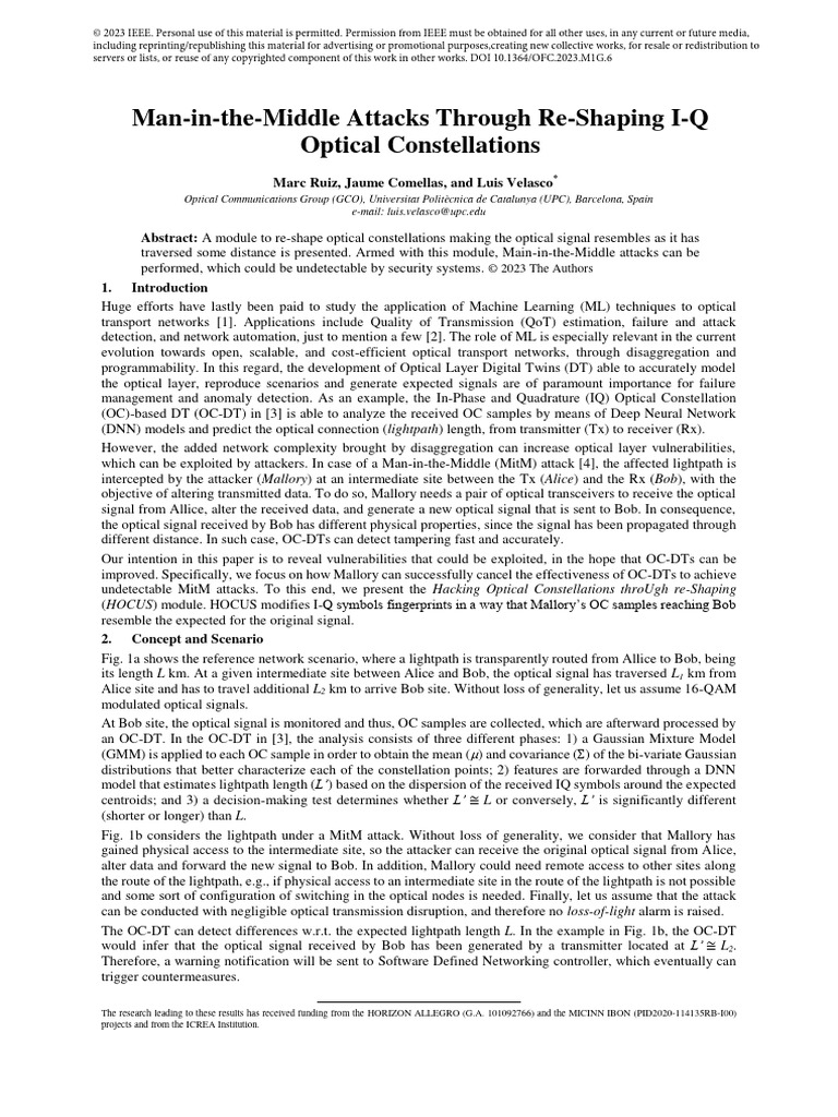 (OFC) OCshapingAttack | PDF | Deep Learning | Dispersion (Optics)