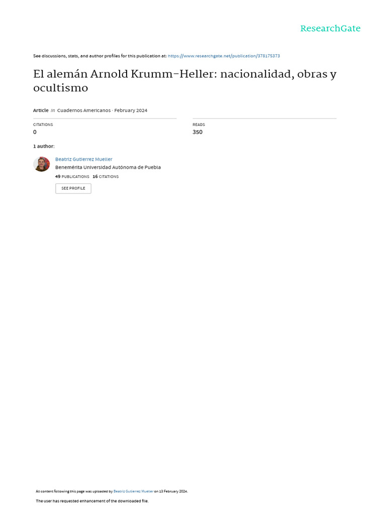 Krumm Hellernacionalidadobrasocultismo | PDF | México