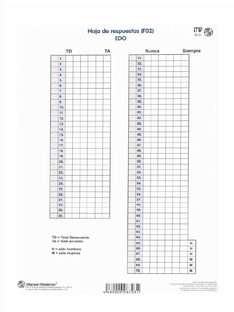 Hoja de Respuestas EDO | PDF