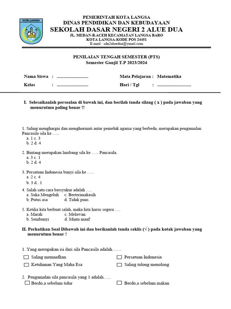 Soal Pts B.indonesia Kelas 3 | PDF | Metode & Bahan Ajar