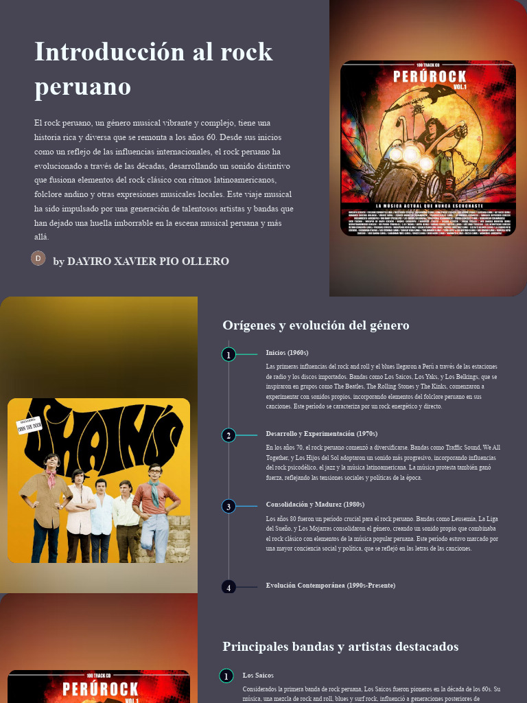 Rock Peruano: Evolución y Bandas Actuales | PDF | La música rock | Perú