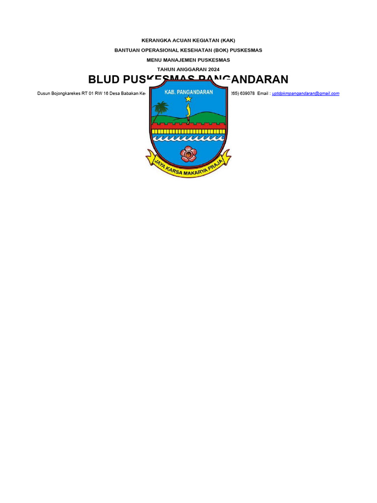 Contoh Kak Usulan Rab 2025 | PDF