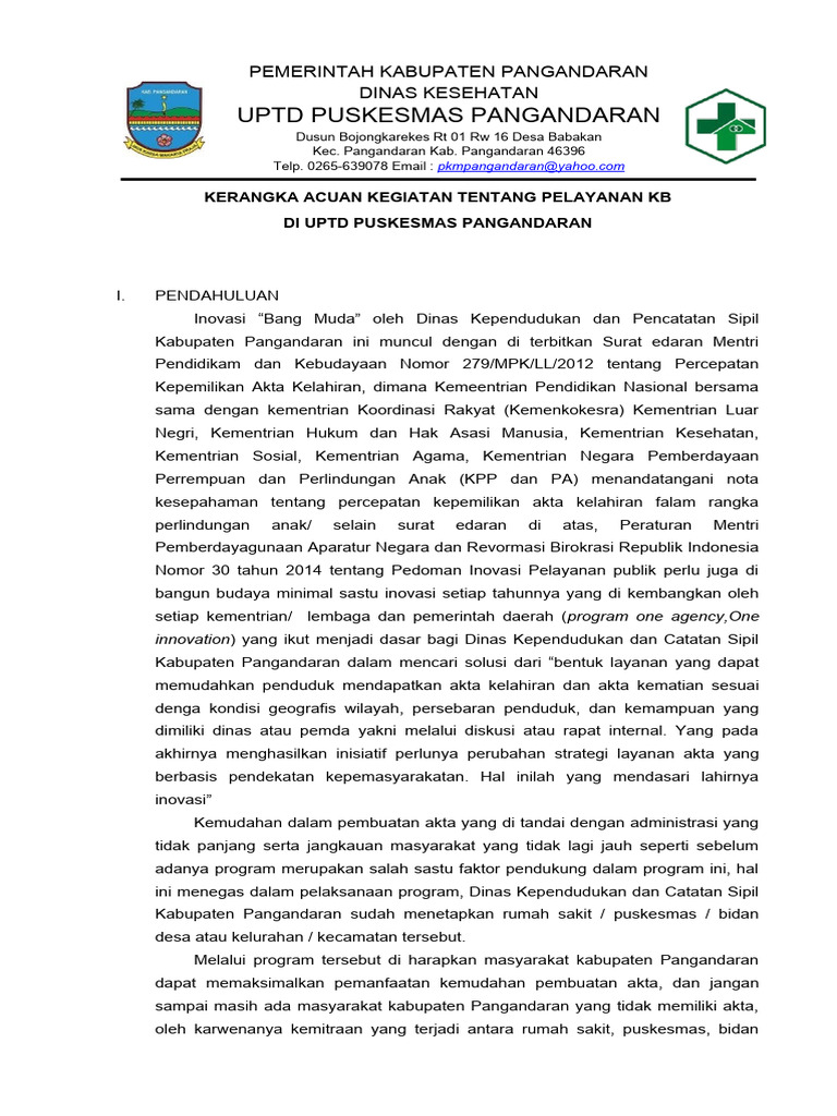 Kak Pelayanan KB | PDF