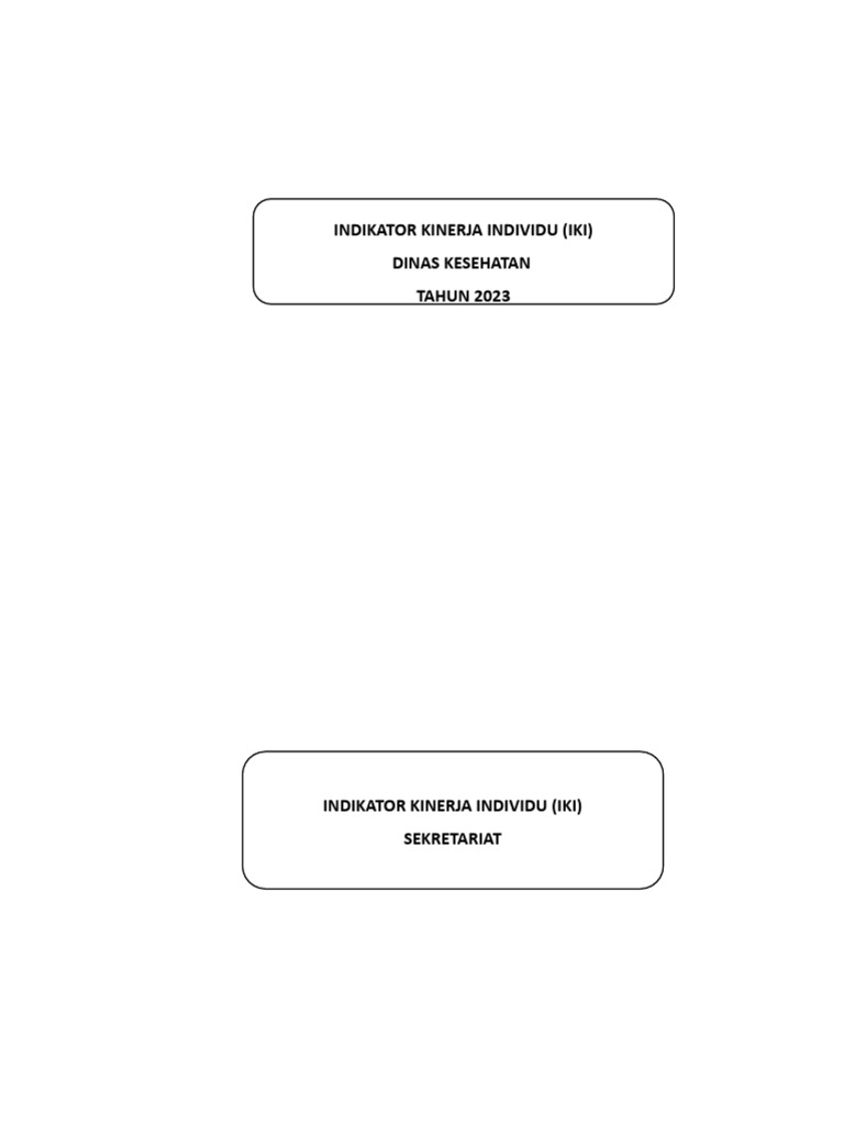 IKI Dinas Kesehatan Tahun 2023 | PDF
