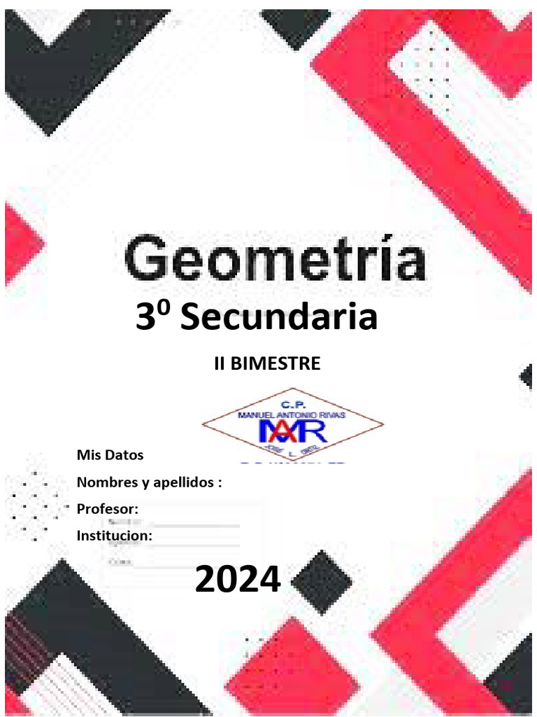 Modulo de Geometria Ii Bim 3ero Sec. | PDF | Triángulo | Geometría ...