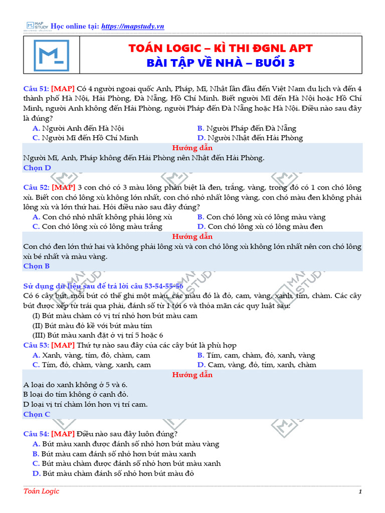 Dap An - Buoi 3 Bai Tap Ve Nha 1720576022426 | PDF