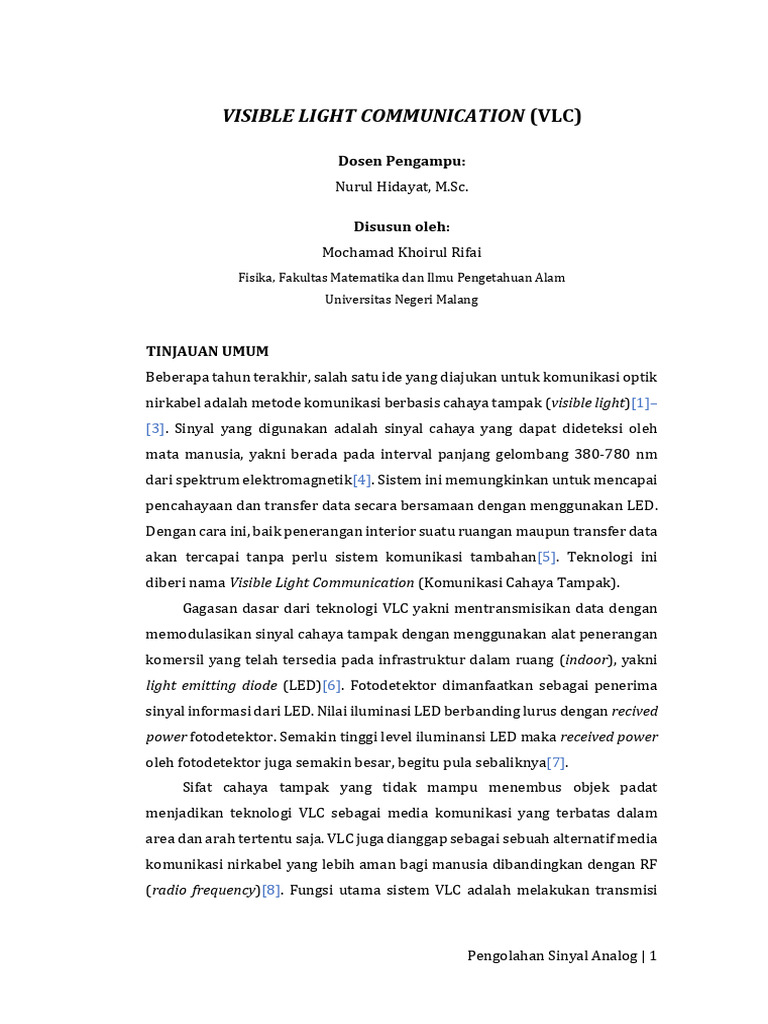 PSA_Review Visible Light Communication (VLC) | PDF