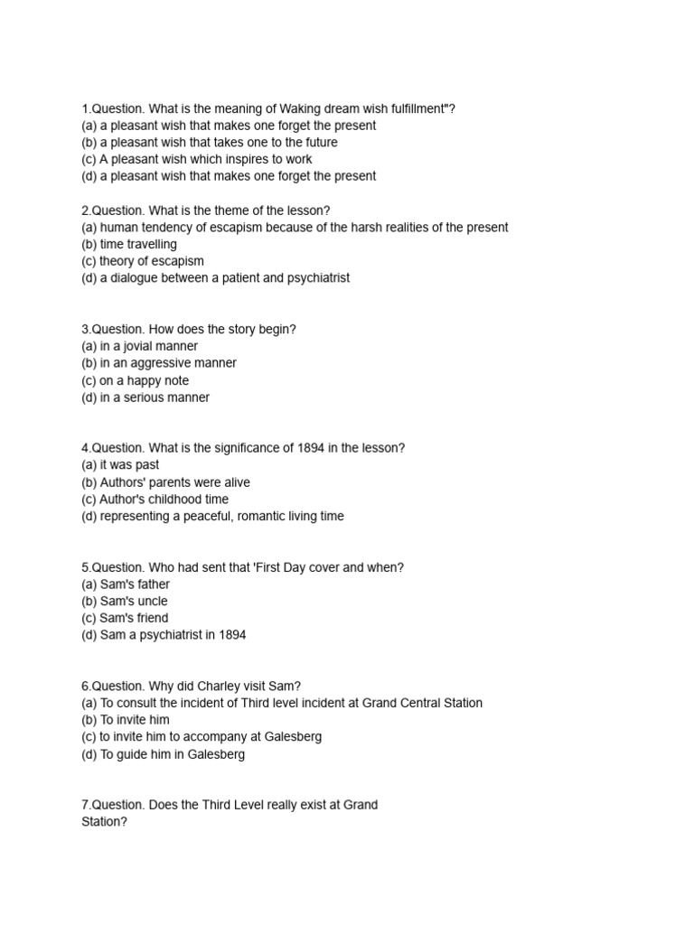 Grade 12 Mcqs Third Level Ws 1 | PDF | Social Science | Art