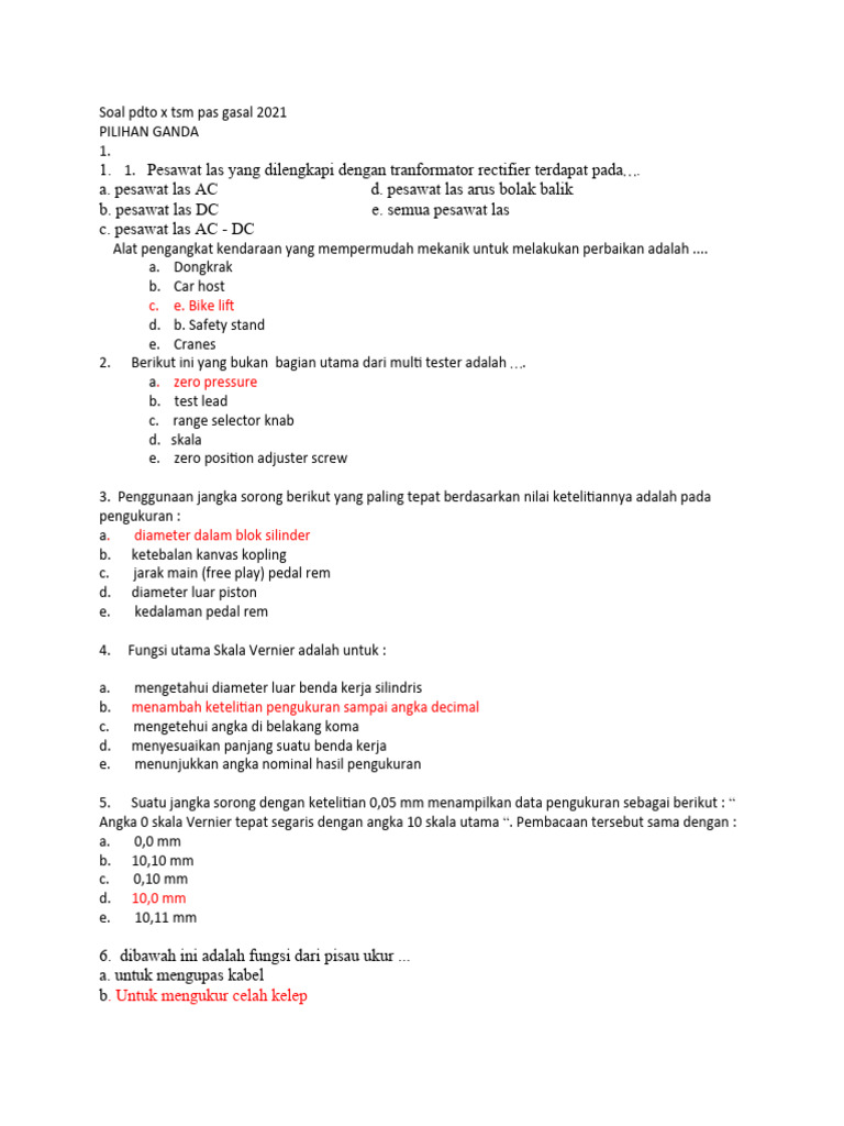 Pas Pdto X TSM Gasal 22 | PDF