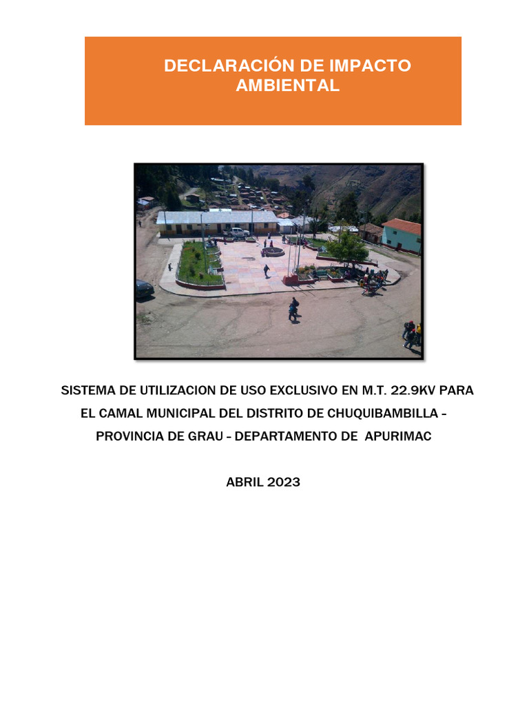 Declaracion de Impacto Ambiental Dia (Chuqui) | PDF | Evaluación de ...