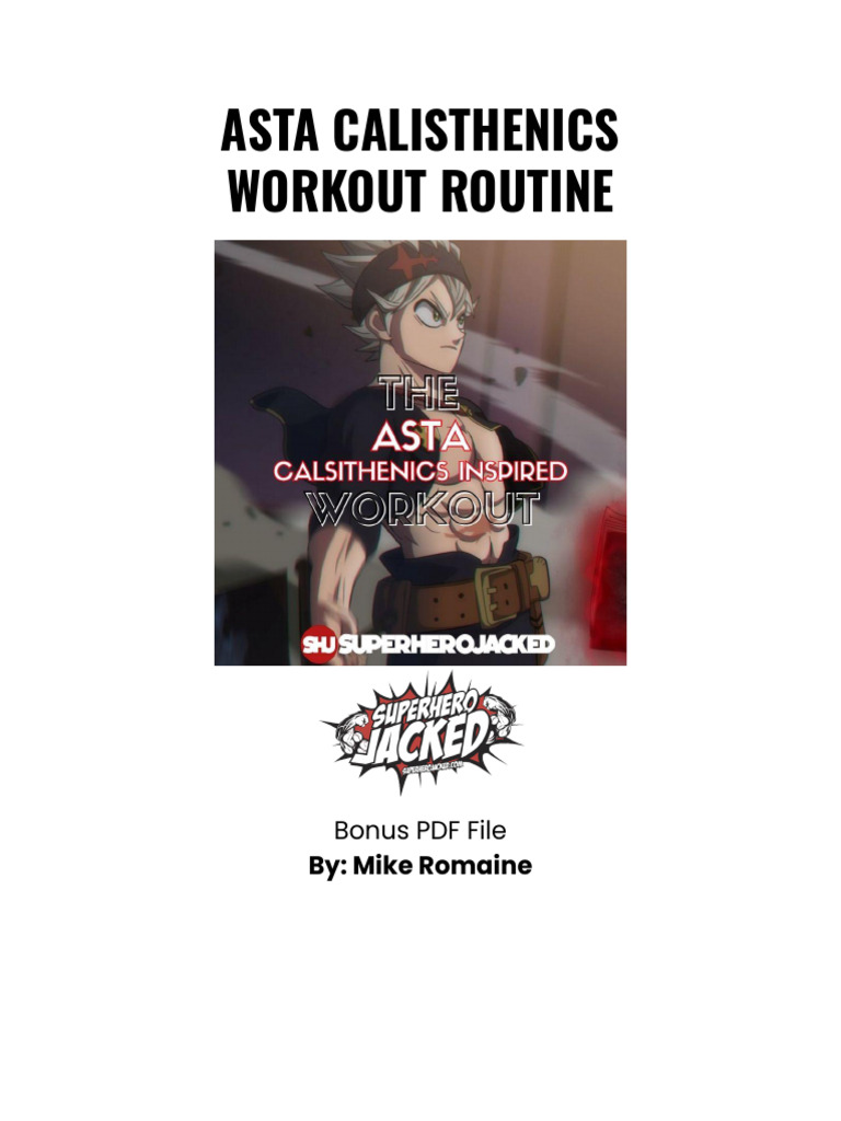 Asta Calisthenics Workout PDF | PDF | Physical Exercise | Physical Fitness