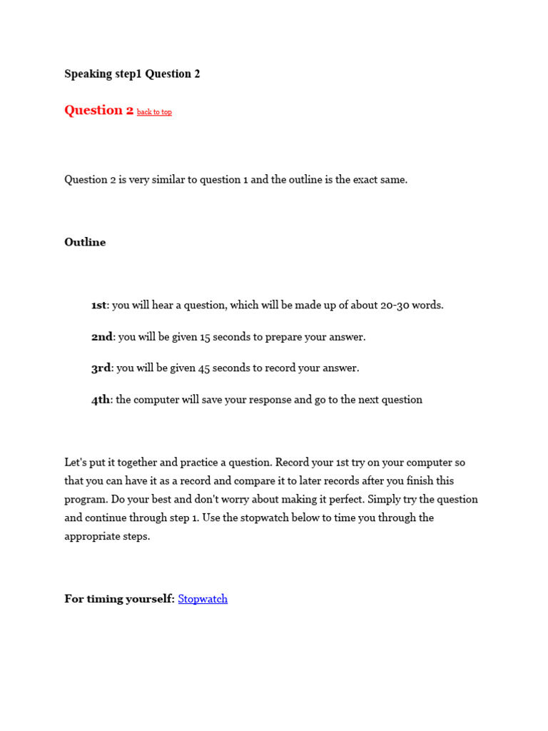 Notefull Speaking Step1 Q2 | PDF | Question | Reason