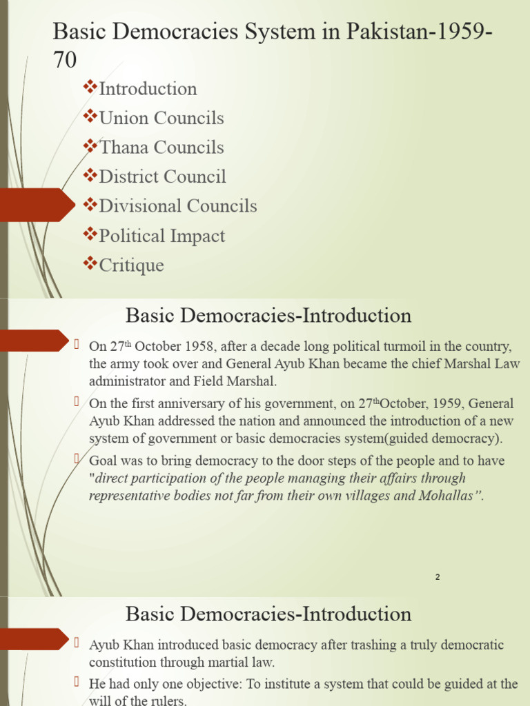 Basic Democracies in Pakistan | PDF | Elections | Government