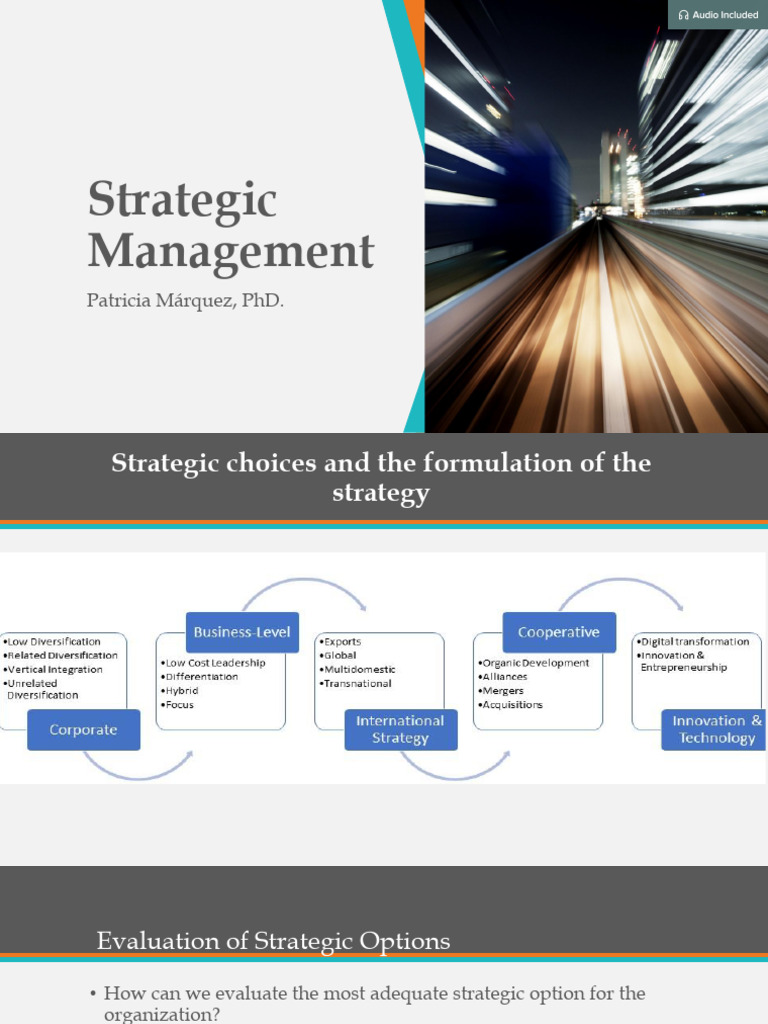 Evaluation of Strategic Options | PDF | Strategic Management | Risk