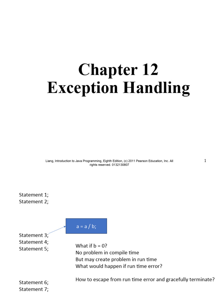 9-Exception Handling | PDF | Class (Computer Programming) | Method (Computer Programming)