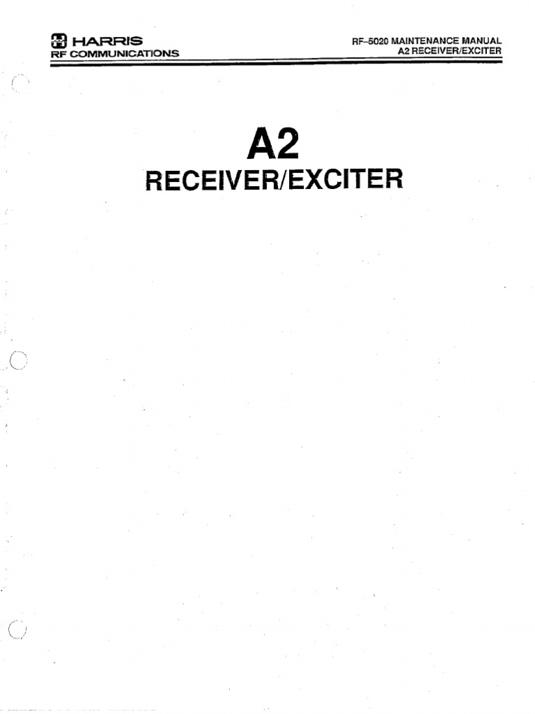 RF-5020 A2 Receiver Exciter | PDF