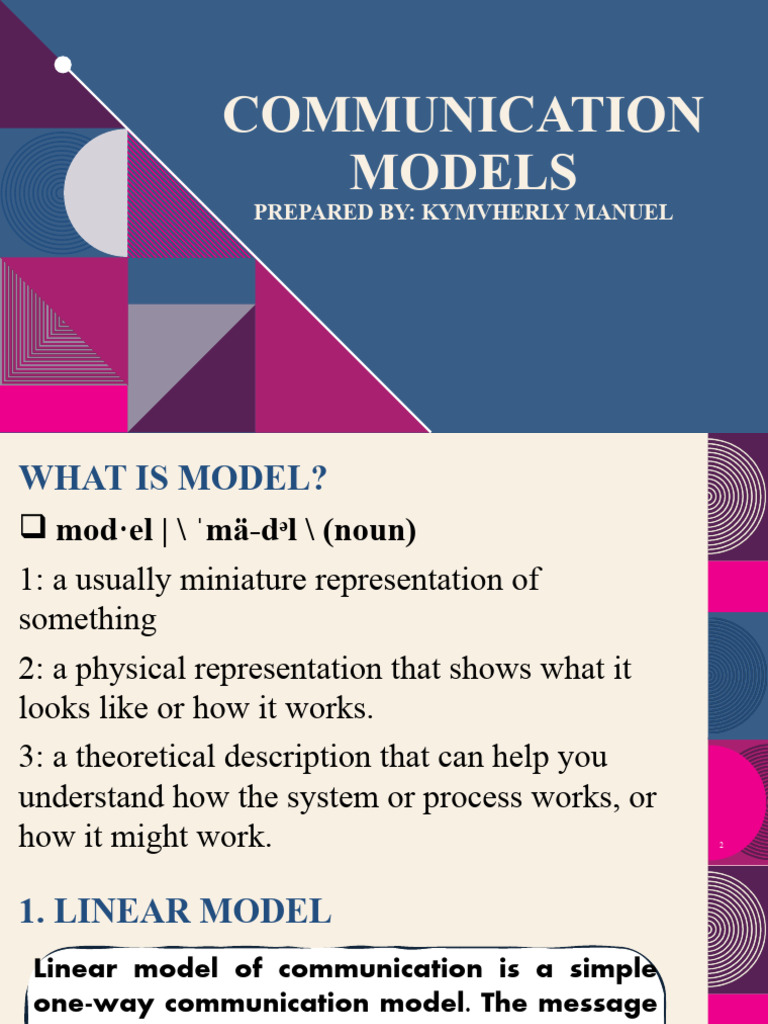3 - Communication Models | PDF | Communication | Psychological Concepts