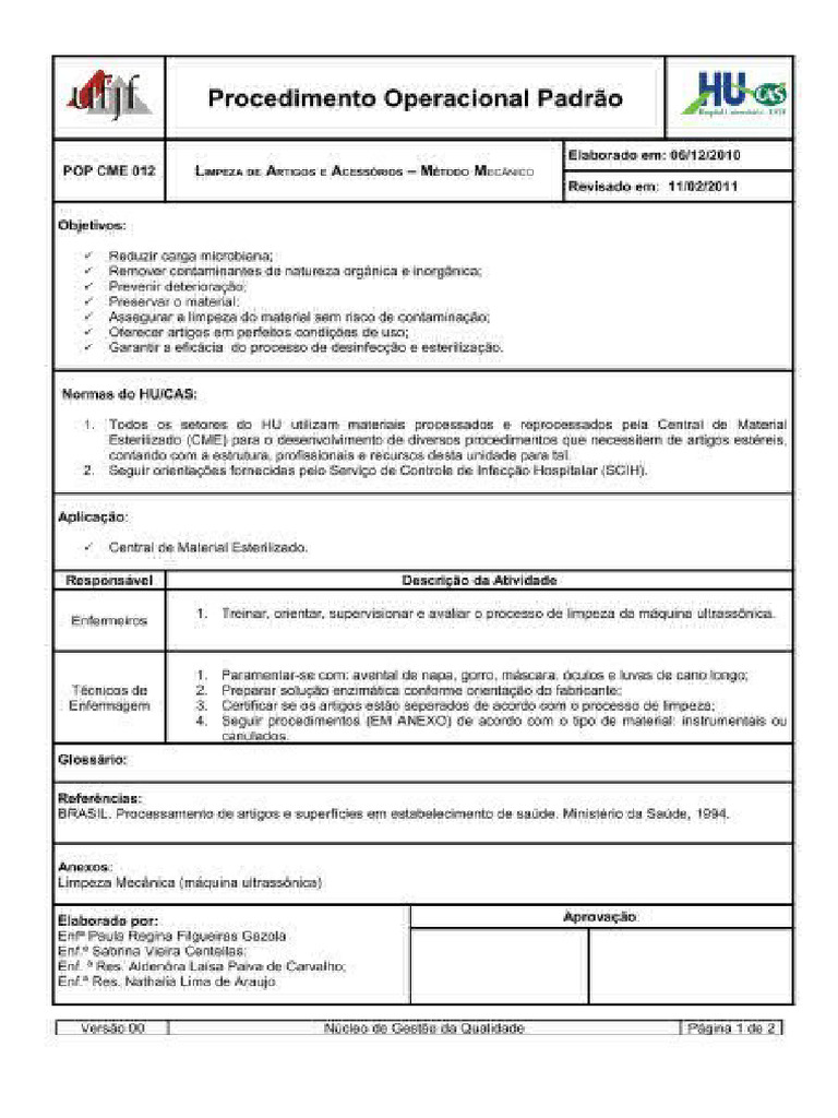 Procedimento Operacional Padrao | PDF