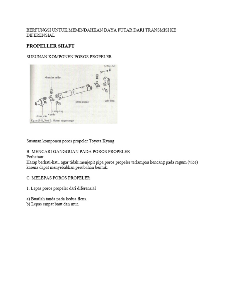 Prosedur Pemeliharaan Poros Propeler | PDF | Griya & Taman | Sains ...