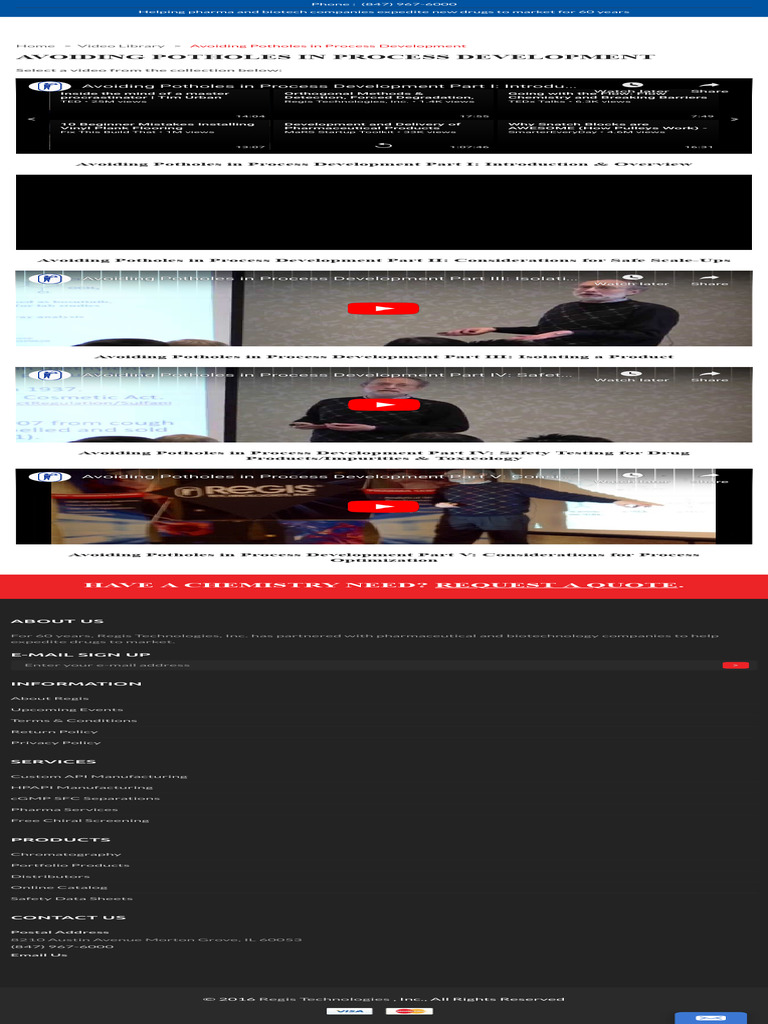 Avoiding Potholes in Process Development | PDF