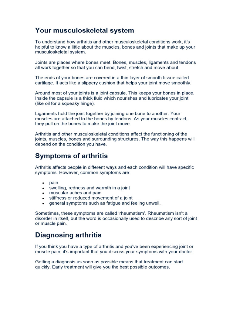 Diagnosing Arthritis KP | PDF | Arthritis | Human Musculoskeletal System