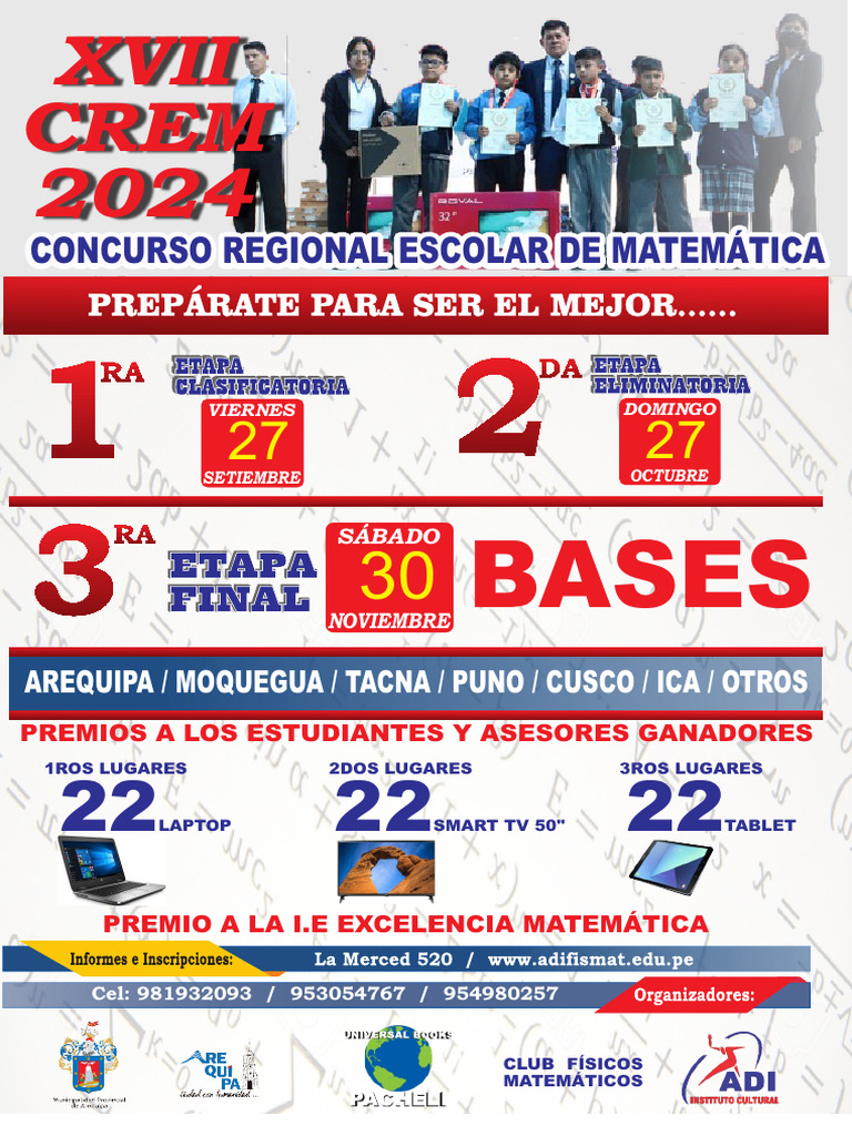 BASES 2024 Crem | PDF | Etapas educativas | Science