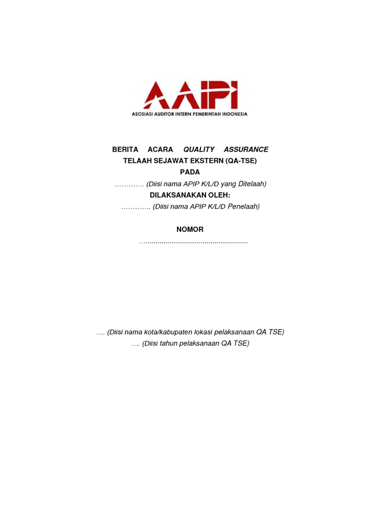 Lampiran 4.1 dan 4.2 Berita Acara QA dan Board of QA | PDF