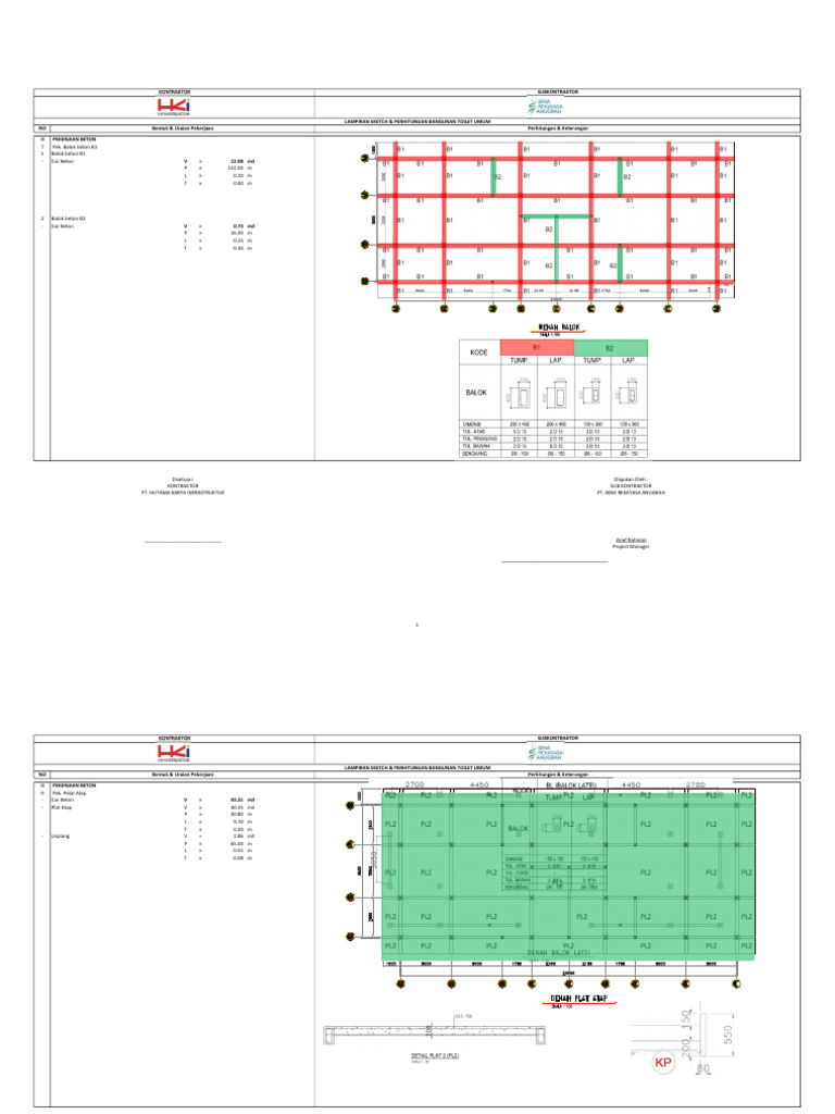 Balok Atap Lisplank Toilet Umum | PDF